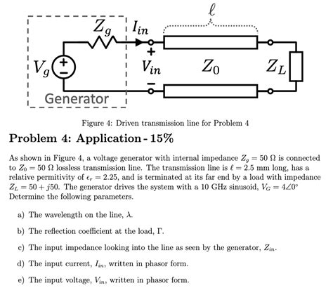 solved figure 4 driven transmission line for problem 4