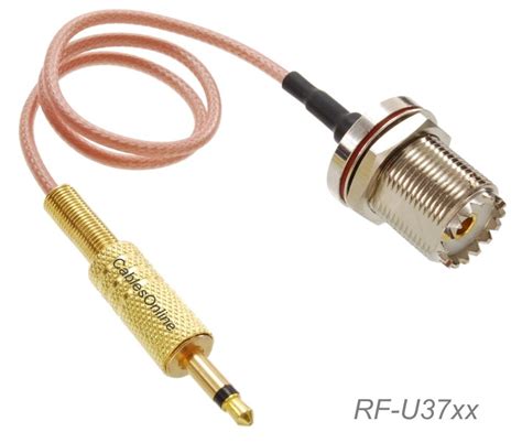 UHF Bulkhead Female to 3.5mm TS Male RG316 Cable