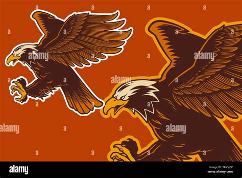 Eagle Mascot Vector Illustration Cartoon Style Stock Vector Image And Art