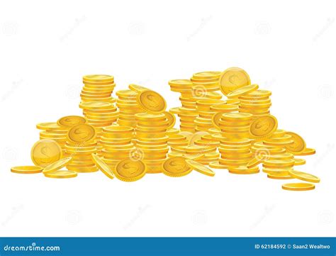 Gold Coins Stock Vector Illustration Of Gold Assets 62184592