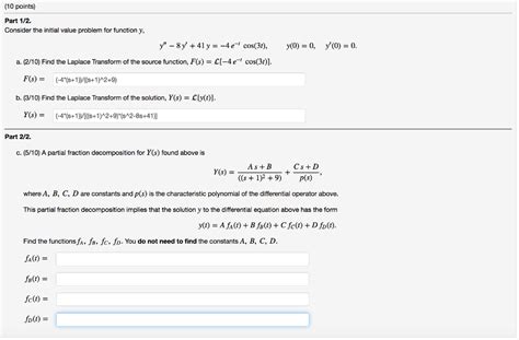 Solved I Need Help For Part 2 Find The Functions