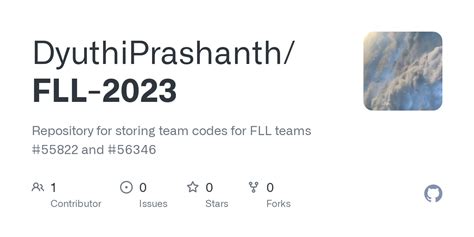 GitHub DyuthiPrashanth FLL 2023 Repository For Storing Team Codes