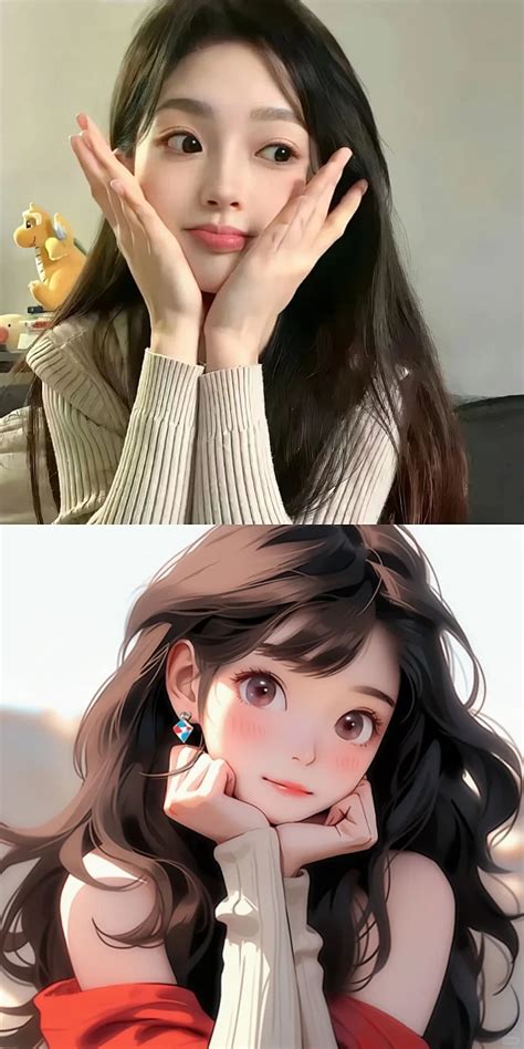 Ai插画个人头像女孩俏皮可爱形象绘 小红书