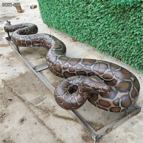 Large Realistic Bronze Python Sculpture Youfine Art Sculpture