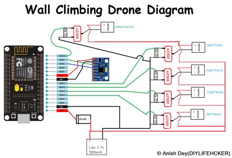 Make ESP8266 Drone This Drone Can Climb On Wall