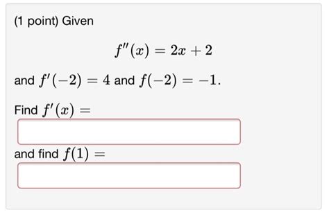 Solved Given F X X And F And F Chegg Com