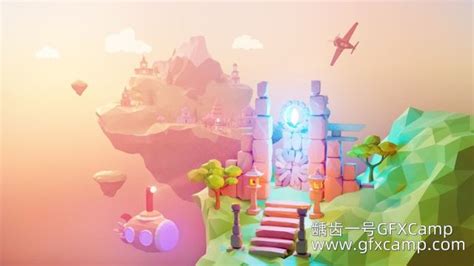 Blender低多边形场景建模材质基础教程 Udemy Blender 3D Intro The Magic Stone