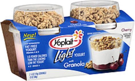 Yoplait Cherry With Granola Light Yogurt 12 Oz Nutrition Information