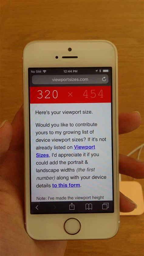Ios What Is The Viewport Size For The Iphone 5iphone 6iphone 7