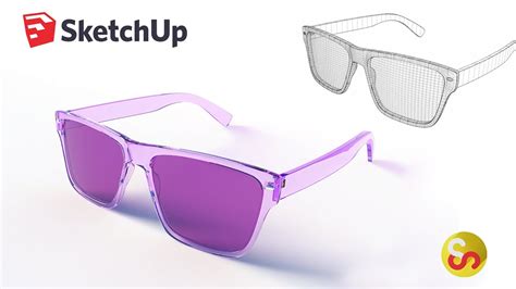 Modeling Sunglasses In Sketchup Timelapse Tutorial Youtube