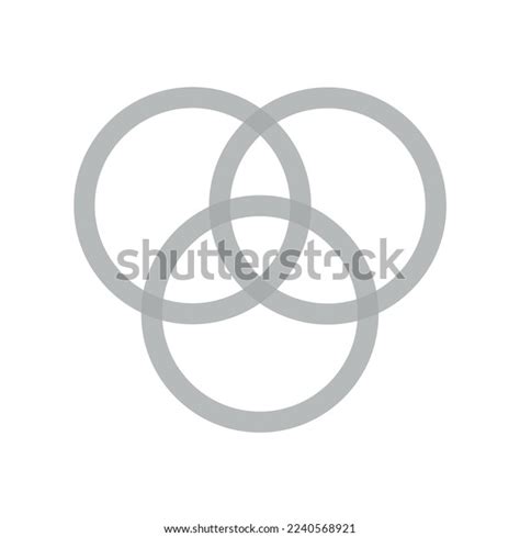 Intersection Three Sets Circles Venn Diagram Stock Vector Royalty Free