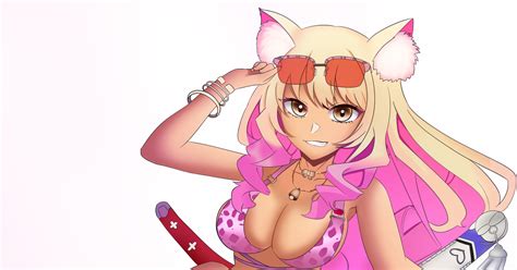 Fgo 水着鈴鹿御前ちゃん描きました！ ノラクマのイラスト Pixiv