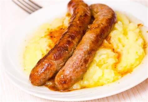 Sausages With Mashed Potato Stock Photo Image Of Meat Mash 31044918