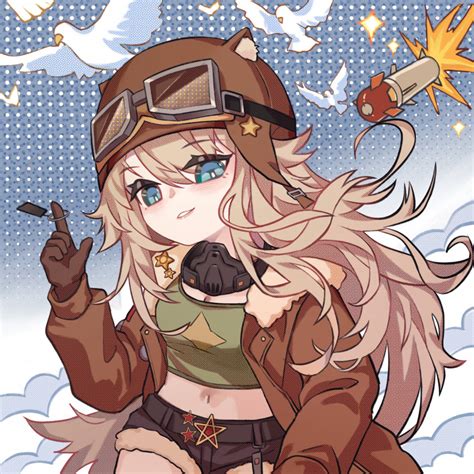 Safebooru 1girl Absurdres Aviator Cap Bird Brown Gloves Brown Hair