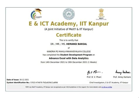 hemangi bansal on linkedin certificate advanceexcel participate