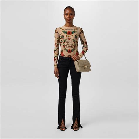 Dsquared2 Honey Tattoo Bodysuit Women Nude Flannels