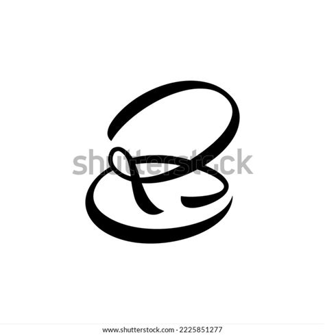 Abstract Letter P E Vector Logo Stock Vector Royalty Free 2225851277