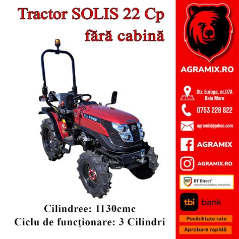 Tractor CP Solis Fara Cabina X Agramix