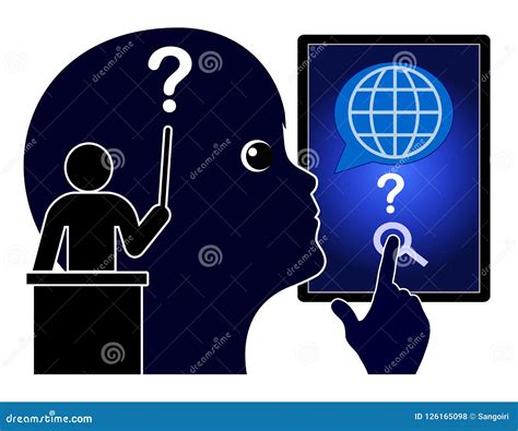 Internet And School Stock Illustration Illustration Of Answer 126165098