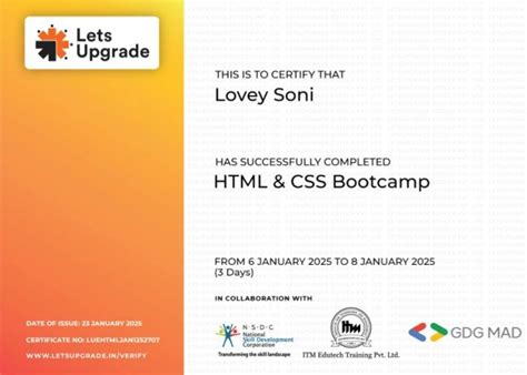 webdevelopment html css skills learning letsupgrade bootcamp