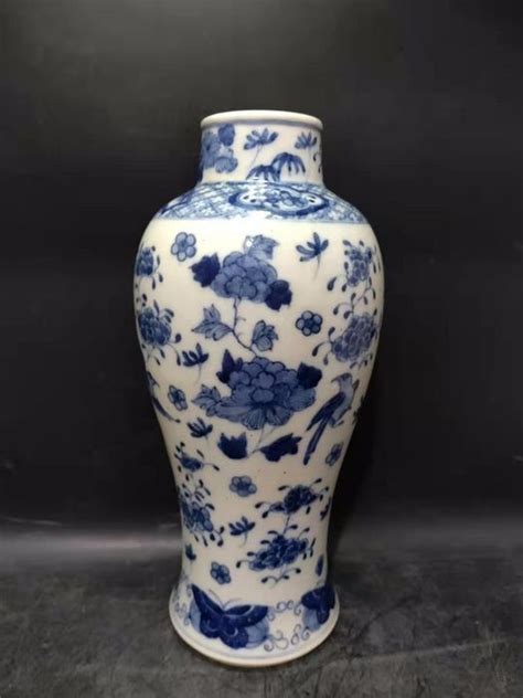 Vaso Blu E Bianco Porcellana Fiori Uccello Cina Catawiki