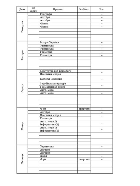 Розклад 10А Pdf