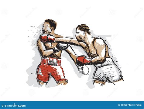 Box Fighters Poster Background Vector Illustration