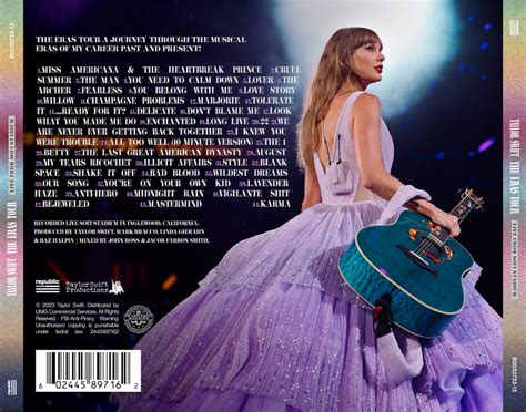 Taylor Swift Eras Tour Album Back By Kallumlavigne On Deviantart