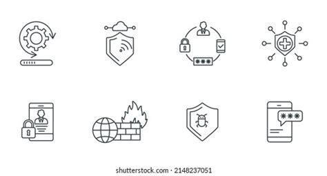 Cybersecurity Icons Set Cybersecurity Pack Symbol Stock Vector Royalty