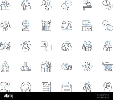 Consultation And Advice Line Icons Collection Counsel Direction