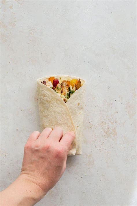 Chicken Fajitas Wraps Healthful Blondie