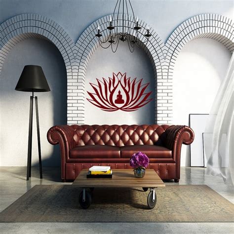 Mandala Wall Decal Flower Namaste Vinyl Sticker Art Decor Etsy