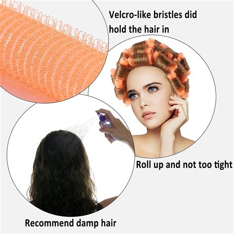 Triani Heatless Curlers Set Of 6 Small 06” Self Grip Hair Rollers