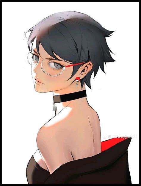 Sarada Time Skip Short Hair Sarada Uchiha Anime Naruto Sarada E Boruto