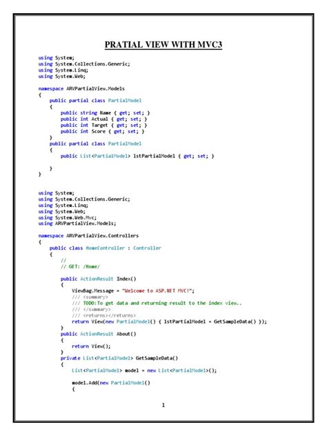 pratial view with mvc3 pdf model view controller human computer