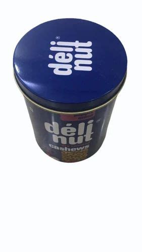 Cylindrical Cashews Printed Tin Container For Food Products Capacity