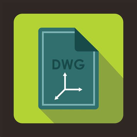 File DWG Icon Flat Style Vector Art At Vecteezy