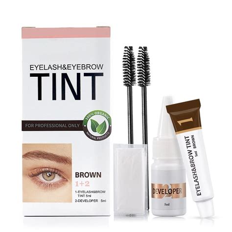 Eyelash And Eyebrow Dye Tint Kit Waterproof 15 Mins Fast Dye Brow Enhance