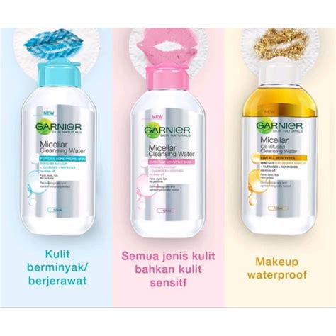Jual Garnier Micellar Cleansing Water Pink Biru 125ml Shopee Indonesia