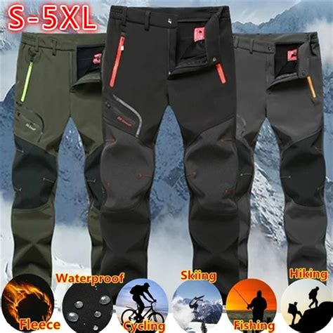 Softshell 남성용 양털 바지 2023 하이킹 캠핑 낚시 트레킹 방수 카고 바지 겨울 캐주얼 따뜻한 야외 스포츠 바지