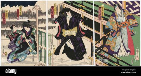 Utagawa Kunisada II Actors Ichikawa Kuzô III as Hachimantarô Yoshiie