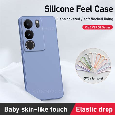 For Vivo V29 V27 V27e Pro 5G Casing Square Side Soft TPU Phone Case