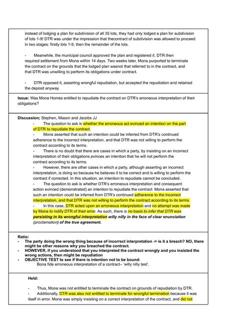 Casework Contracts Laws1075 Contracts Unsw Thinkswap