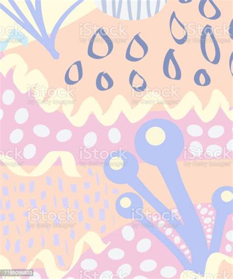 落書きモダンな背景のための抽象的な色の楽しい漫画のテクスチャテンプレート いたずら書きのベクターアート素材や画像を多数ご用意