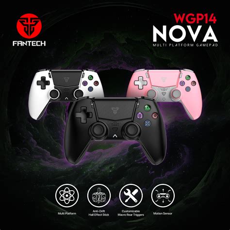 Fantech Gamepad Wireless Hall Effect Nova Wgp14 For Ps4 Pc Android Bluetooth Gaming Joystick