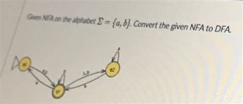 Gen Nfa On The Alphabet S A 6 Convert The Given