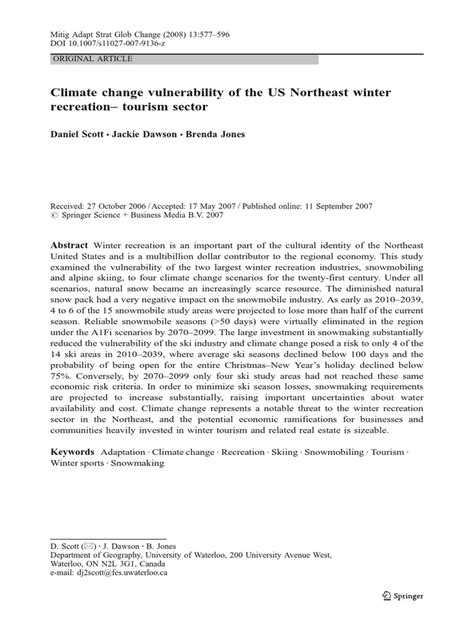 Scott 2008 Pdf General Circulation Model Snow