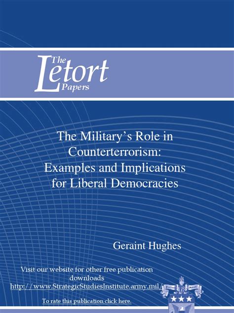 The Militarys Role In Counterterrorism Examples And Implications For