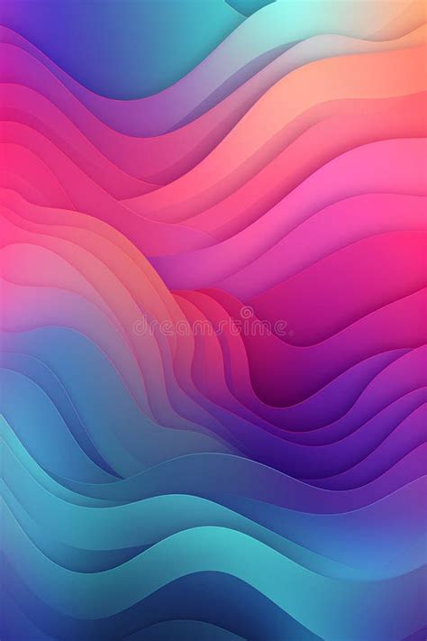 Colorful Abstract Background With Wavy Gradient Lines Vector Illustration Stock Illustration
