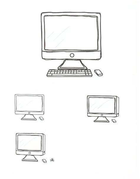 How To Draw Computer Trying Drawing